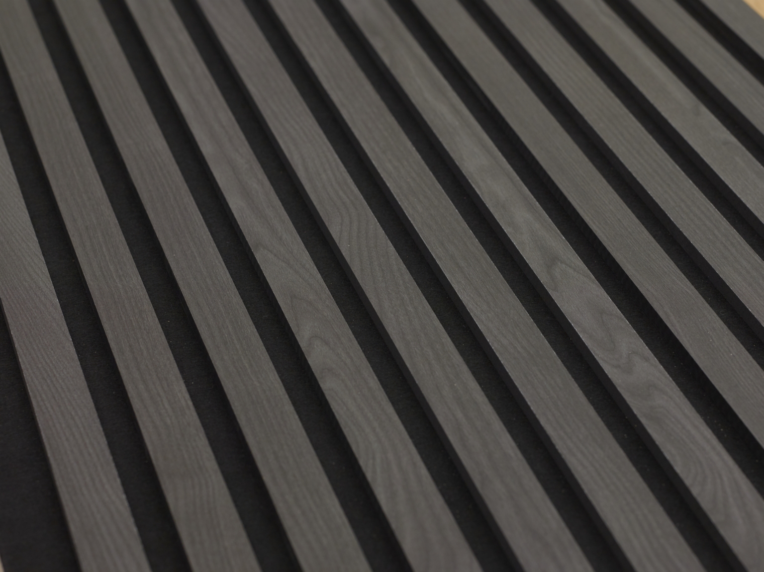 Akustikpanel Klassisk Svart ek 12 ribbor - Lundbergs