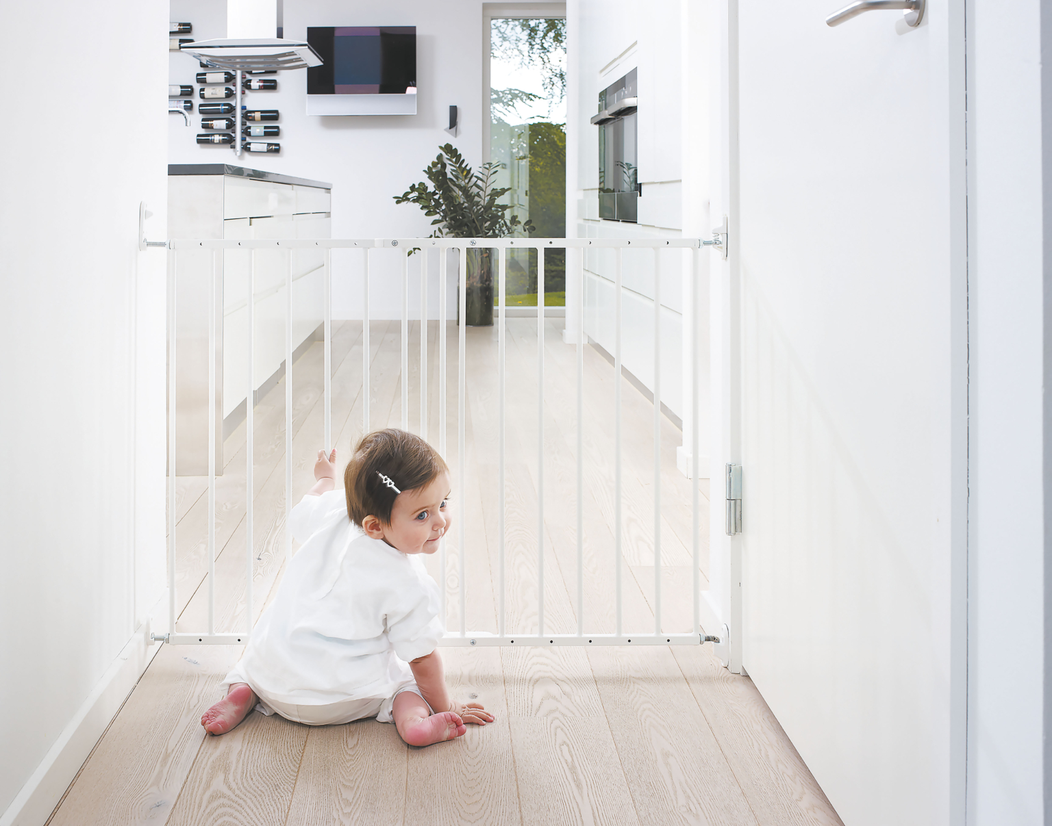 Trappgrind Stadig Vit metall - Lundbergs