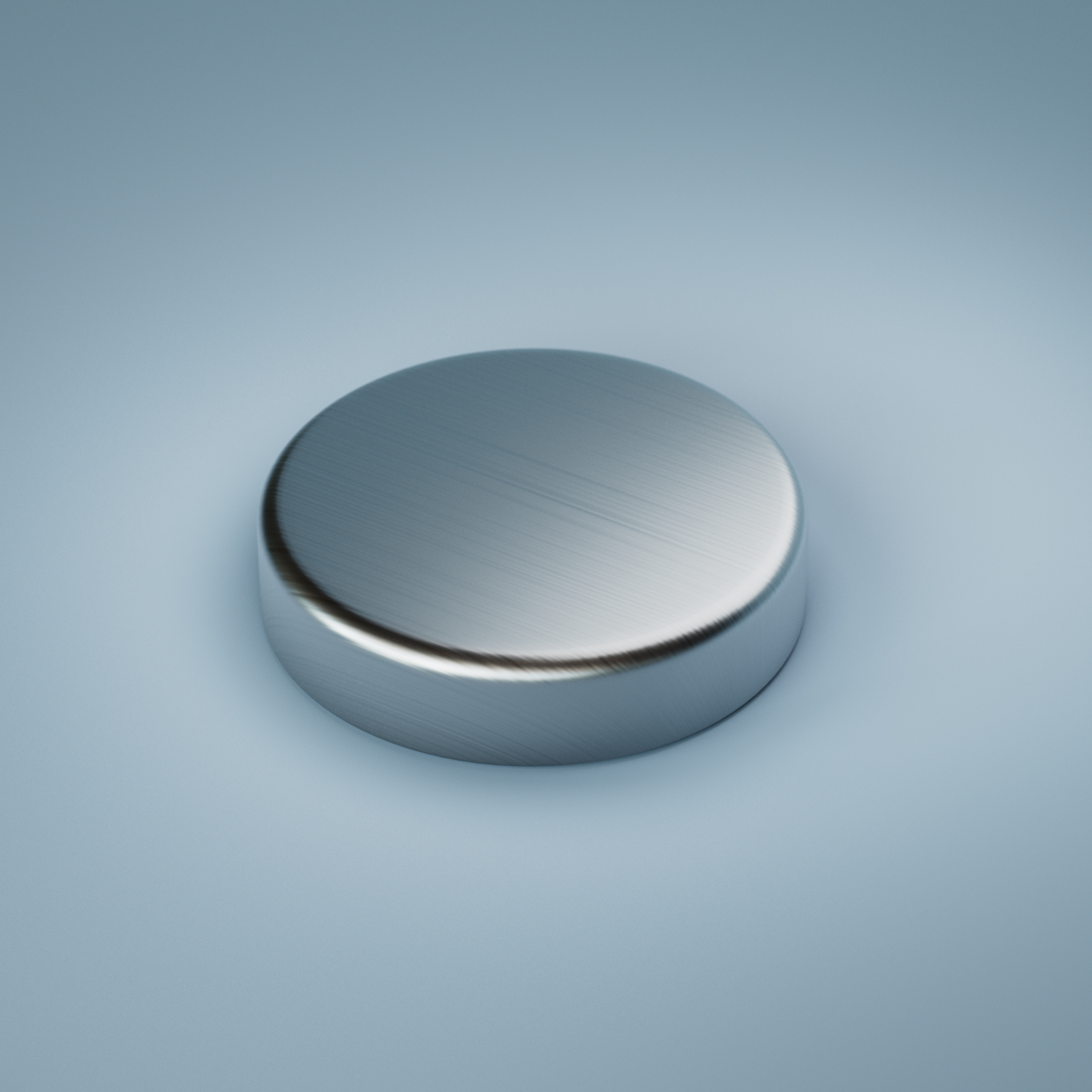 Ändknopp rund borstad stål - Lundbergs