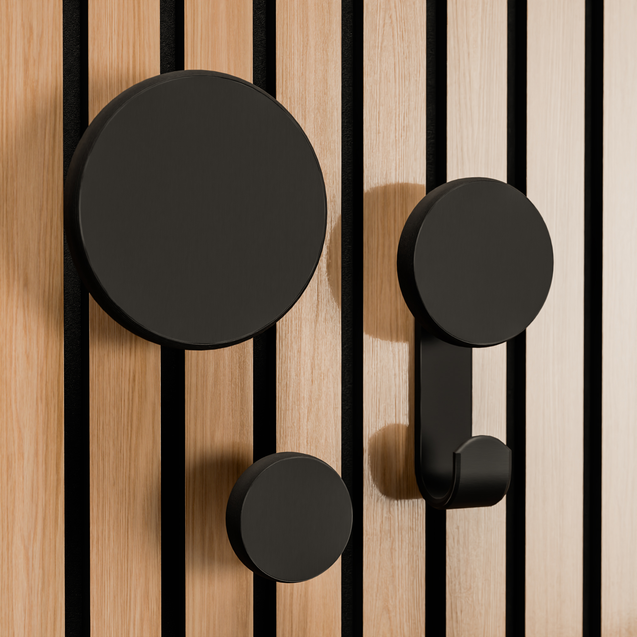 Kreativ 3-Pack Runda knoppar & krok - Lundbergs